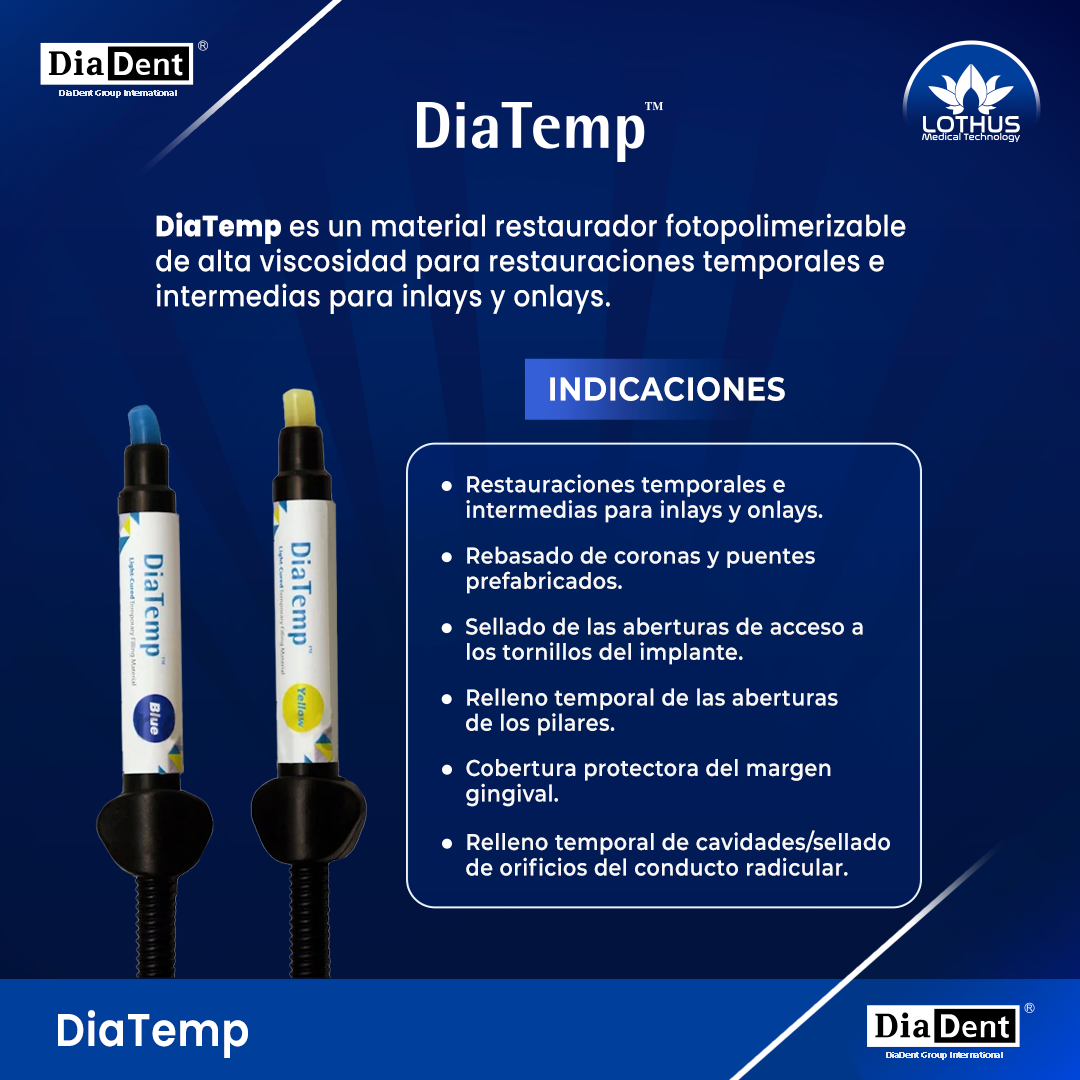 Dia-Temp (material de relleno temporal fotopolimerizable visible ...