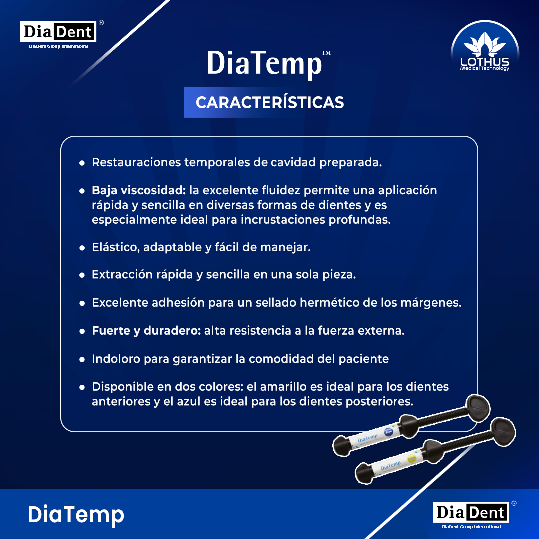 Dia-Temp (material de relleno temporal fotopolimerizable visible ...