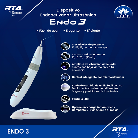 Endo 3 , Endo Activador Ultrasonico RTA By Woodpecker – Lothus Medical Technology
