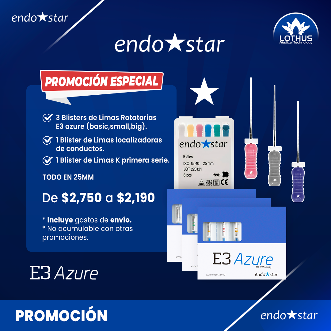 Promo Endostar E3 Azure 3 Blisters + locator channel 6 ints + k files ...